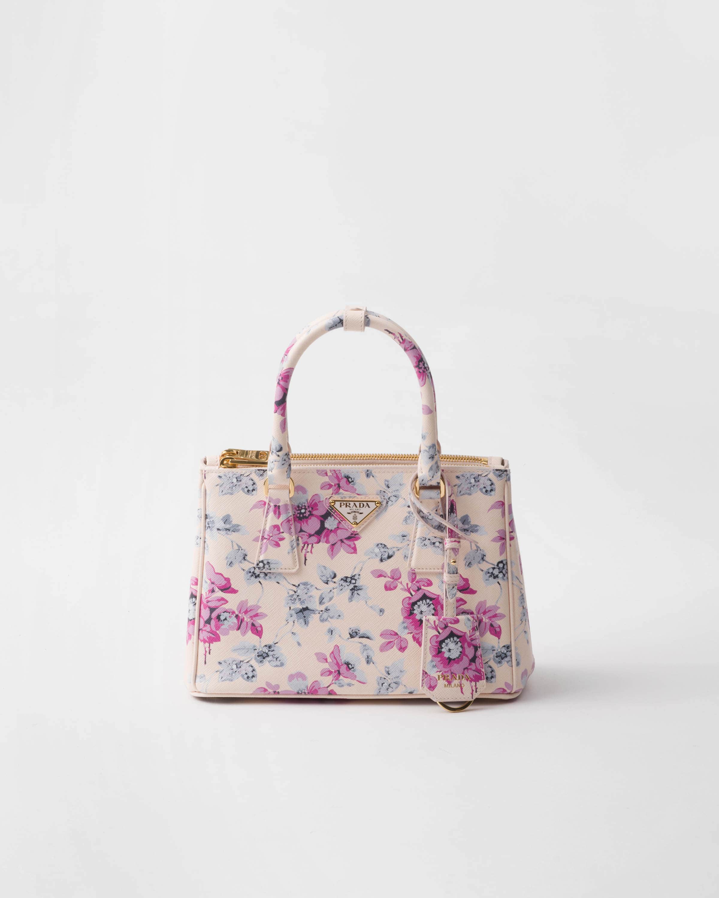 Prada Galleria Printed Saffiano Leather Bag - Begonia Pink
